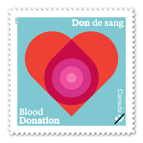 New stamp raises awareness of the need for blood donations in Canada ...